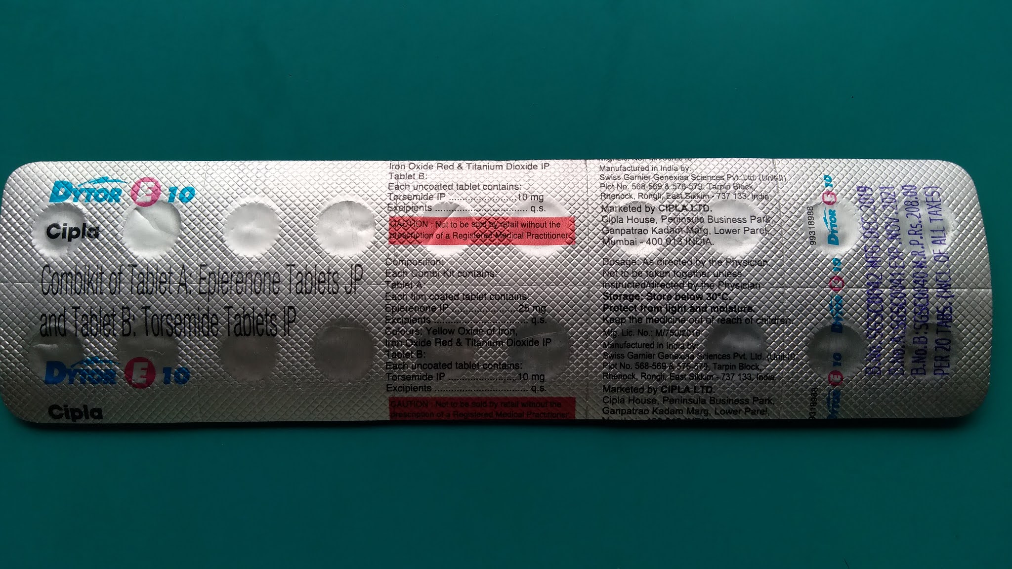 Dytor E 10 Combi Kit Uses Composition Dosage Sideeffects and Price