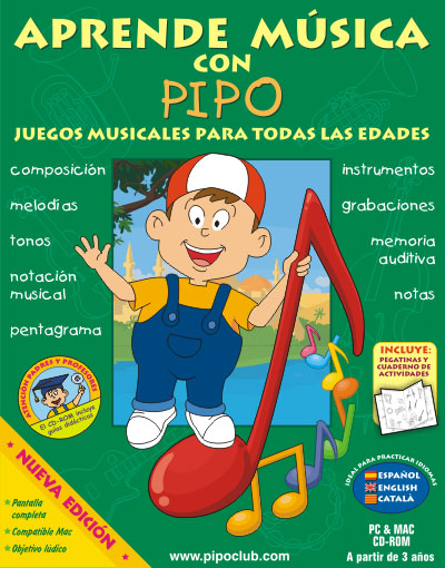 webstore-recursos educativos: Aprende Música con Pipo - PC & MAC CD-ROM