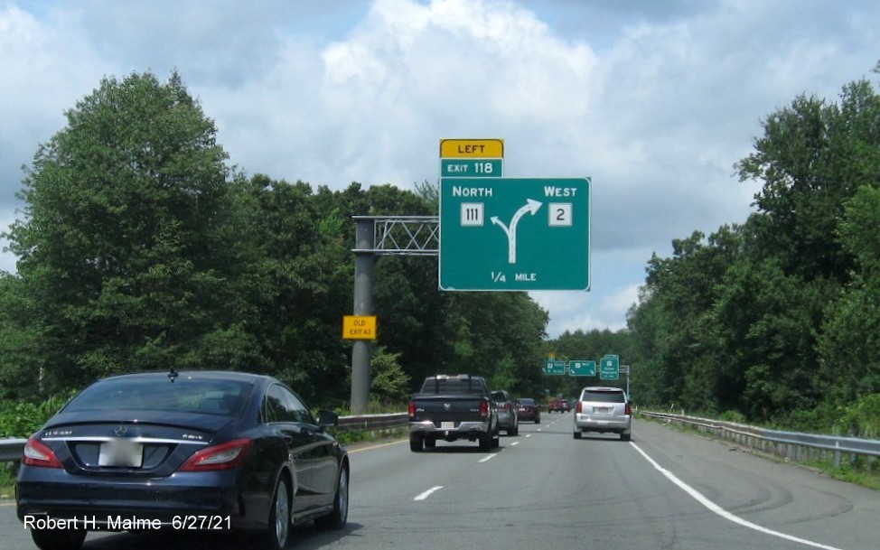 Highway Left Exit Sign