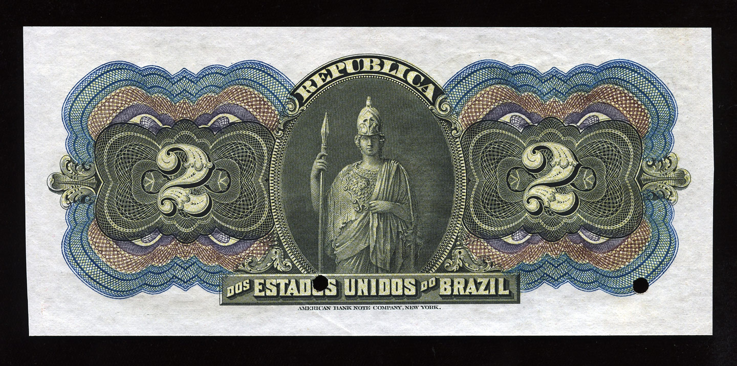 Brazil banknotes 2 Mil Reis Zella banknote of 1900|World Banknotes ...