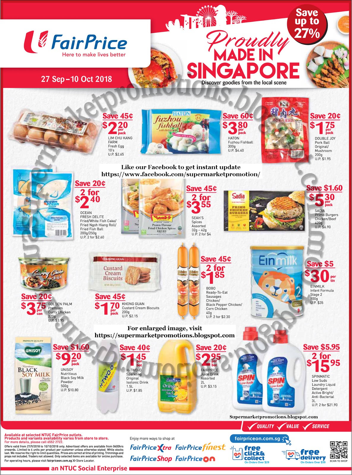 NTUC FairPrice Xtra Groceries Promotion 27 September - 10 October 2018 ...