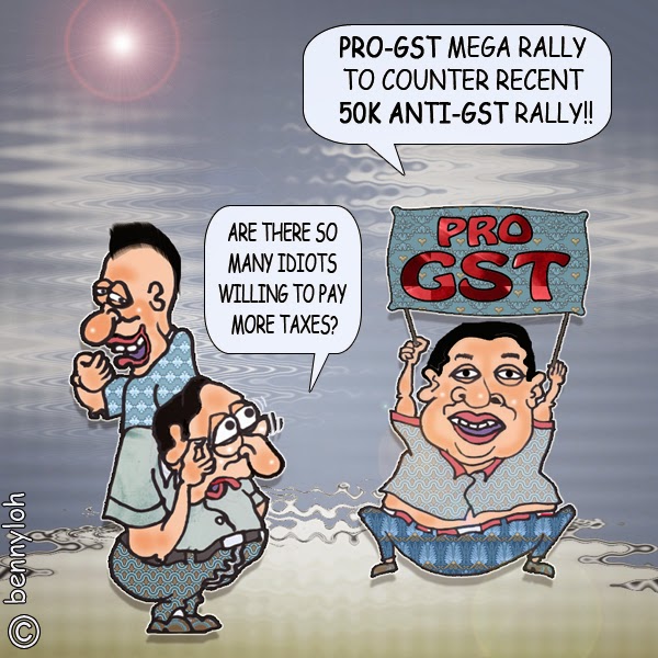 MALAYSIAN CARTOONS: PRO GST RALLY