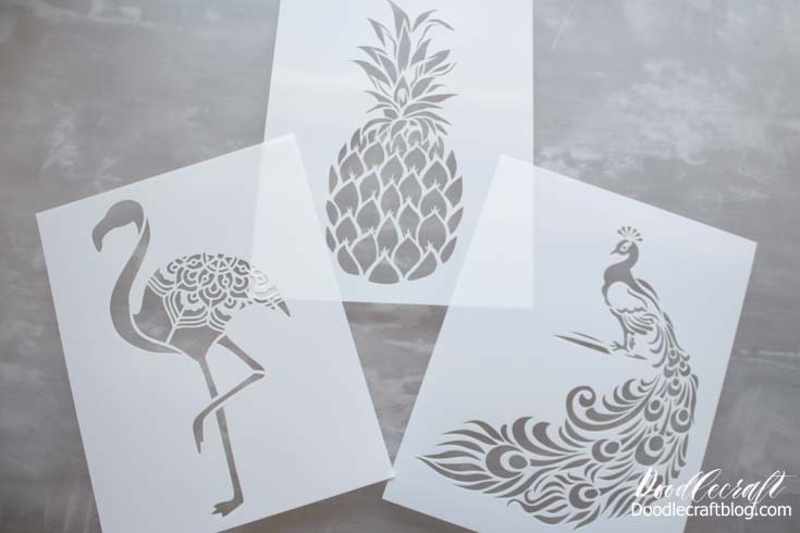 Tropical Tote Bags Summer Camp Craft with Stencil Revolution