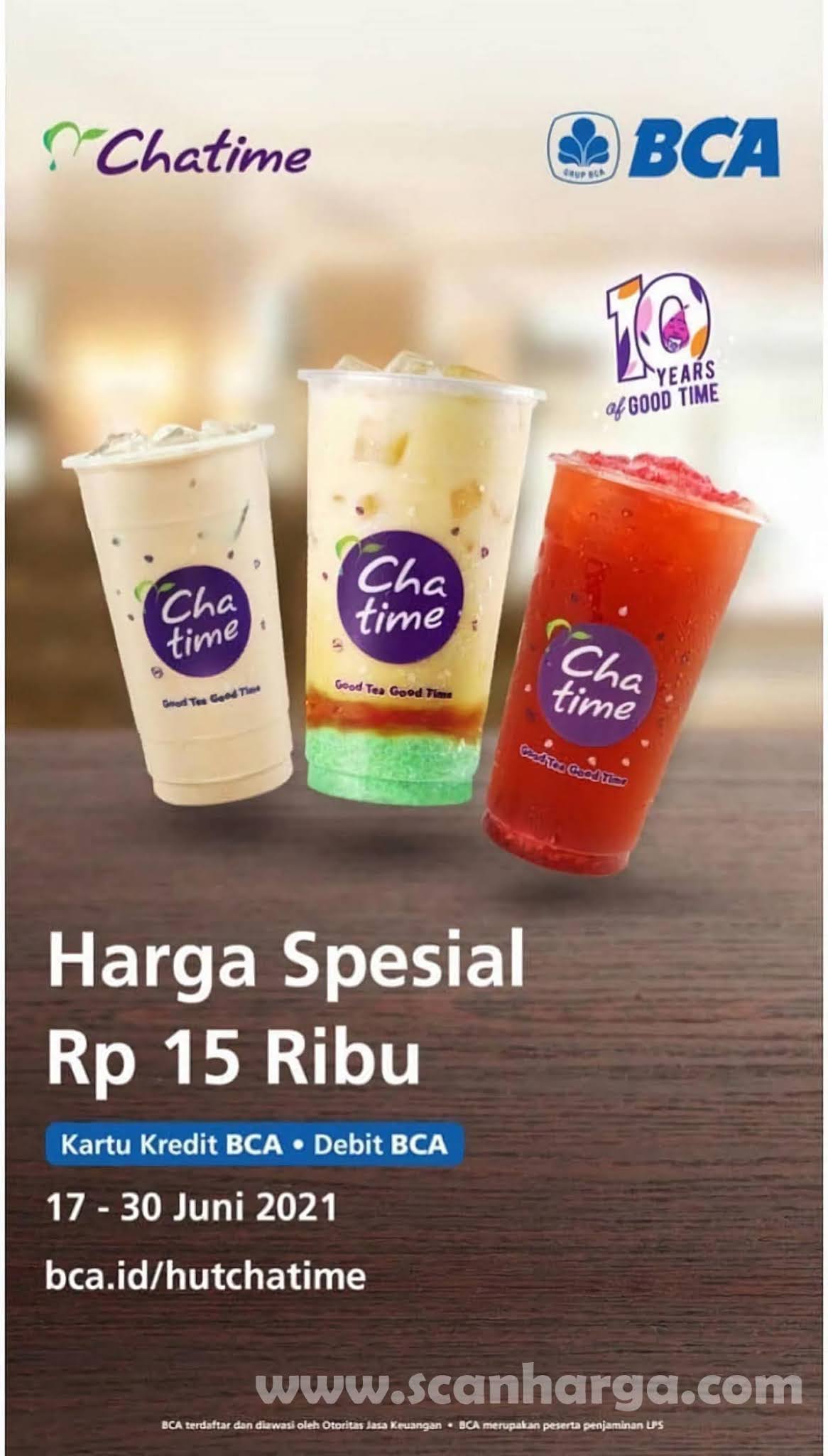 Promo CHATIME SERBU Khusus BCA - 3 minuman SERBA Rp. 15.000 - scanharga