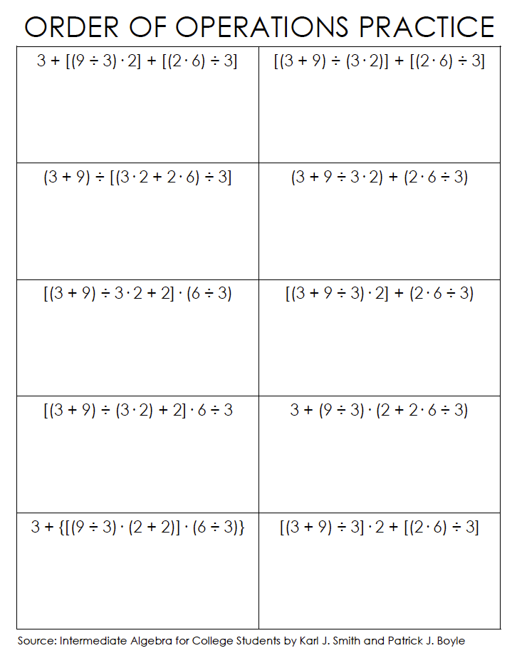Puzzles And Figures Order Of Operations Activities Puzzles And Figures Order Of Operations Activities