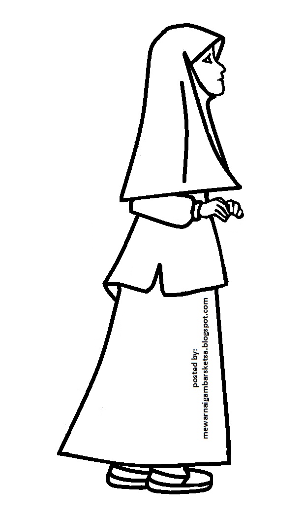 Mewarnai Gambar: Coloring Moslem / Muslimah for Kids 140
