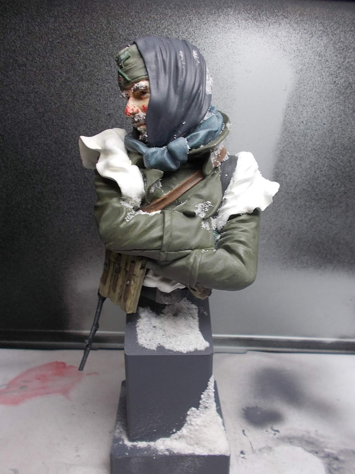 3D Military Art: Frozen German Soldier at Stalingrad SOLD