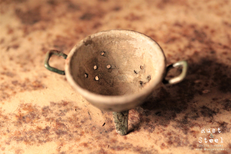 Rust and Steel: A little green colander.