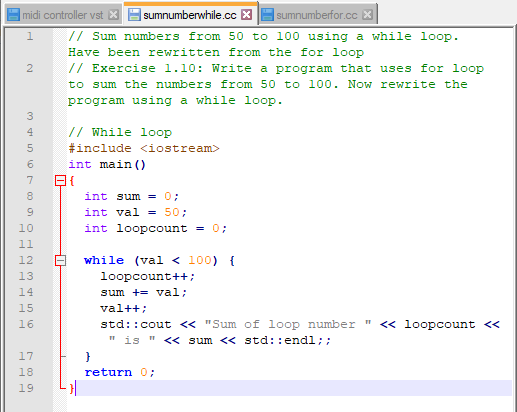 Programming Adventure C Using While Loop To Sum The Numbers From 50 To 100