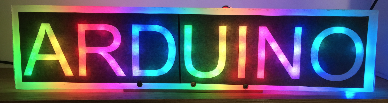 Dan McCreary's Blog: A Moving Rainbow Arduino Sign