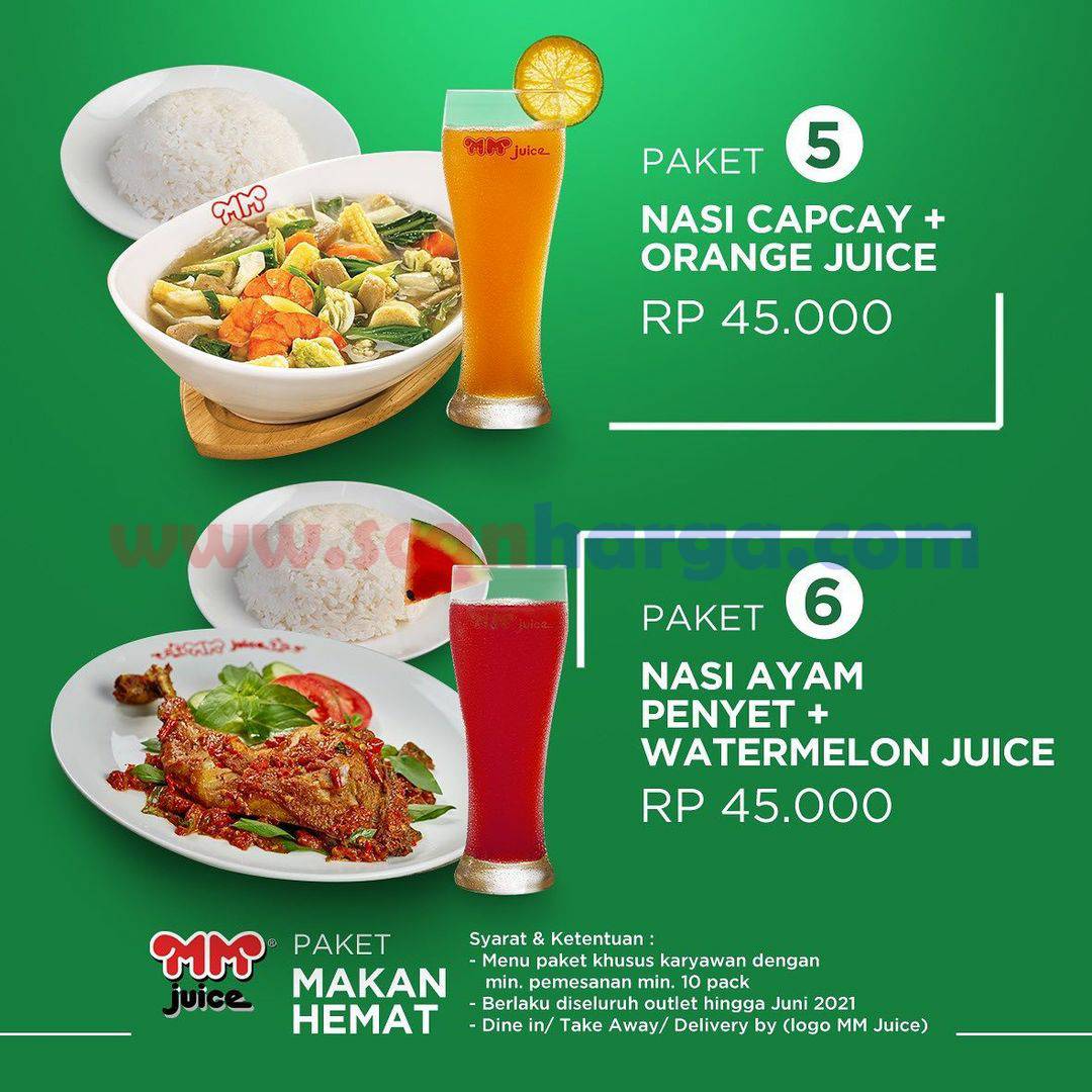 Promo MM Juice Paket Makan Siang 1 Makanan + 1 Minuman cuma Rp 45.000 ...