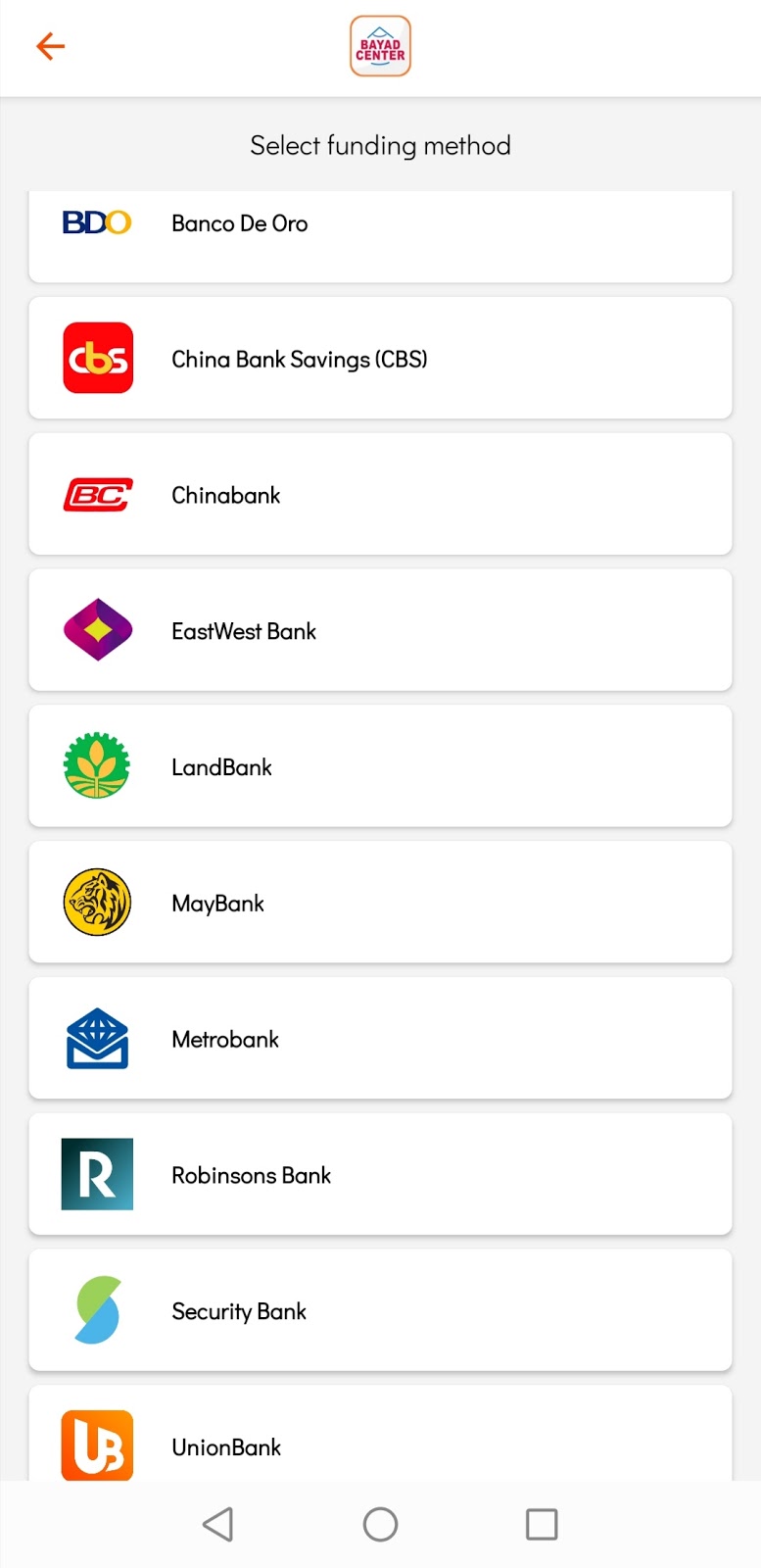 Bayad Center App Registration and Top Up