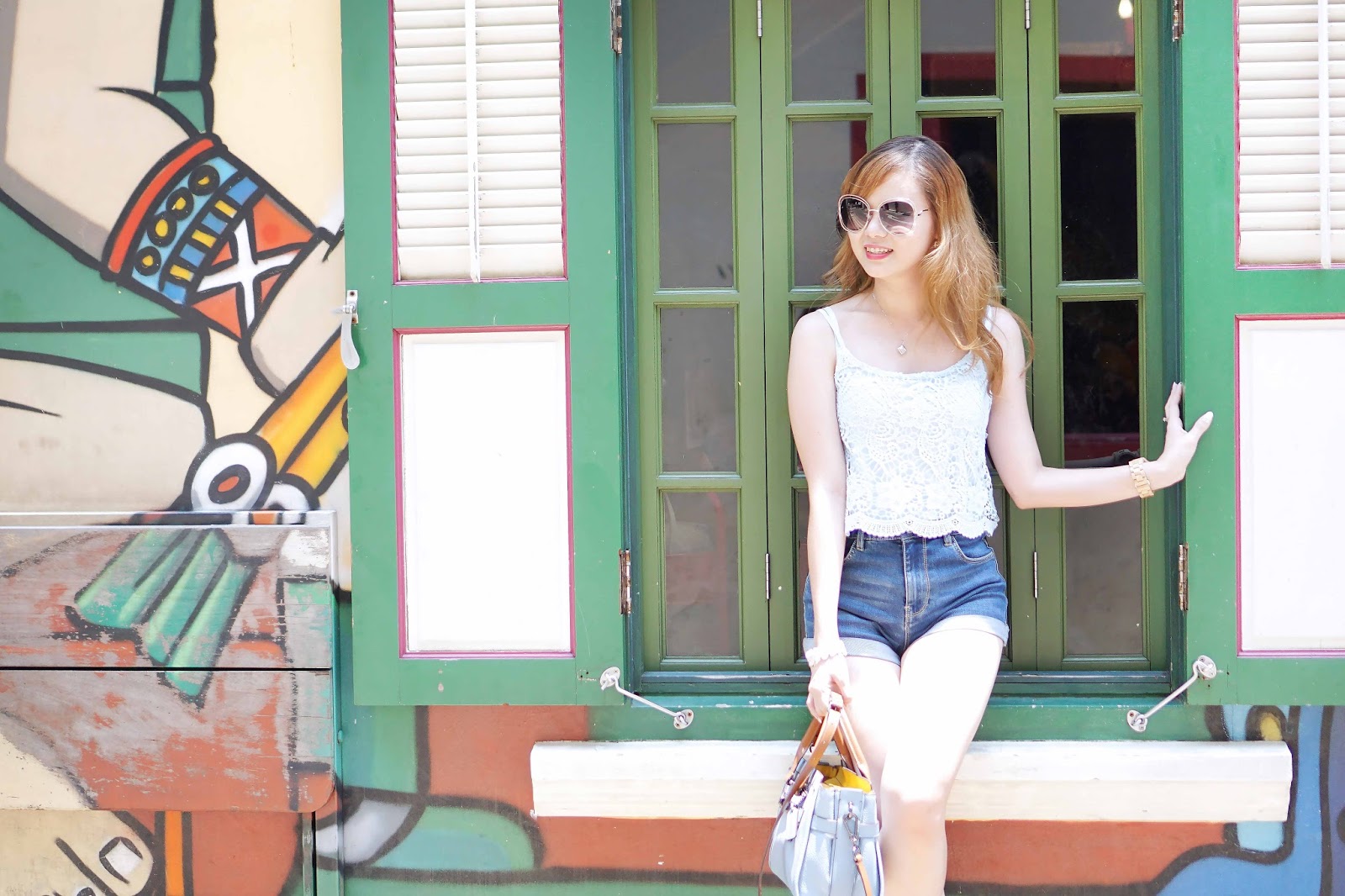 OOTD Casual Summer at Haji Lane Singapore | Travel With Jean Milka ...