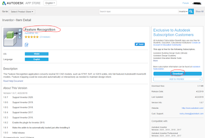 Kevin Yu's Blog: Inventor 特徵辨識 Feature Recognition