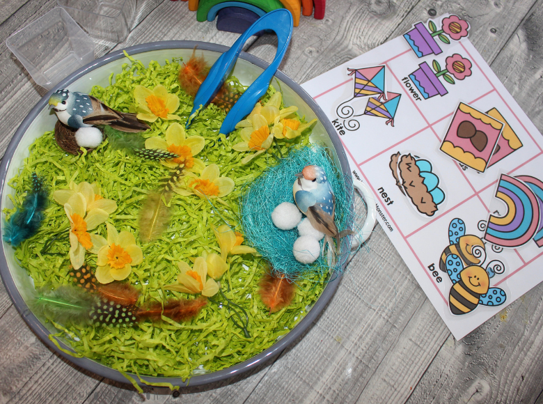 Spring Sensory Bin - Messy Little Monster