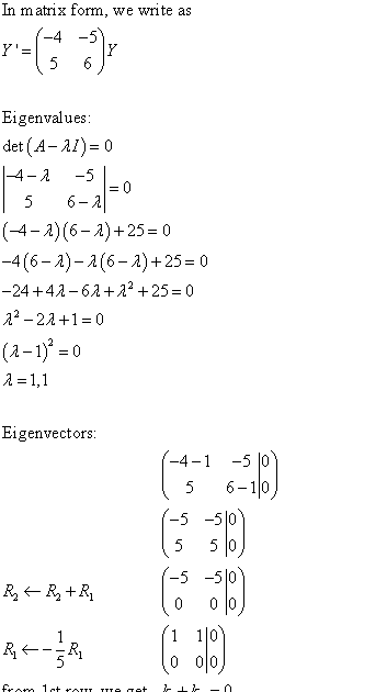 Differential Equations Solved Examples: Use Eigenvalues and ...