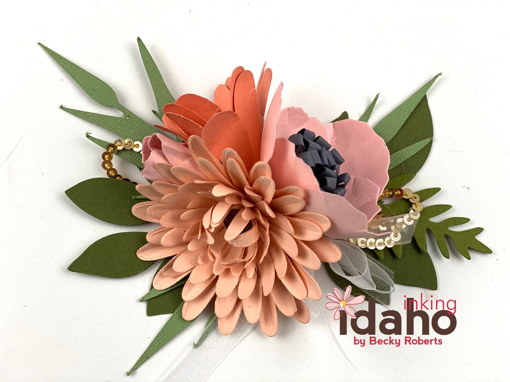 Inking Idaho: Graduation Paper Flower Corsage