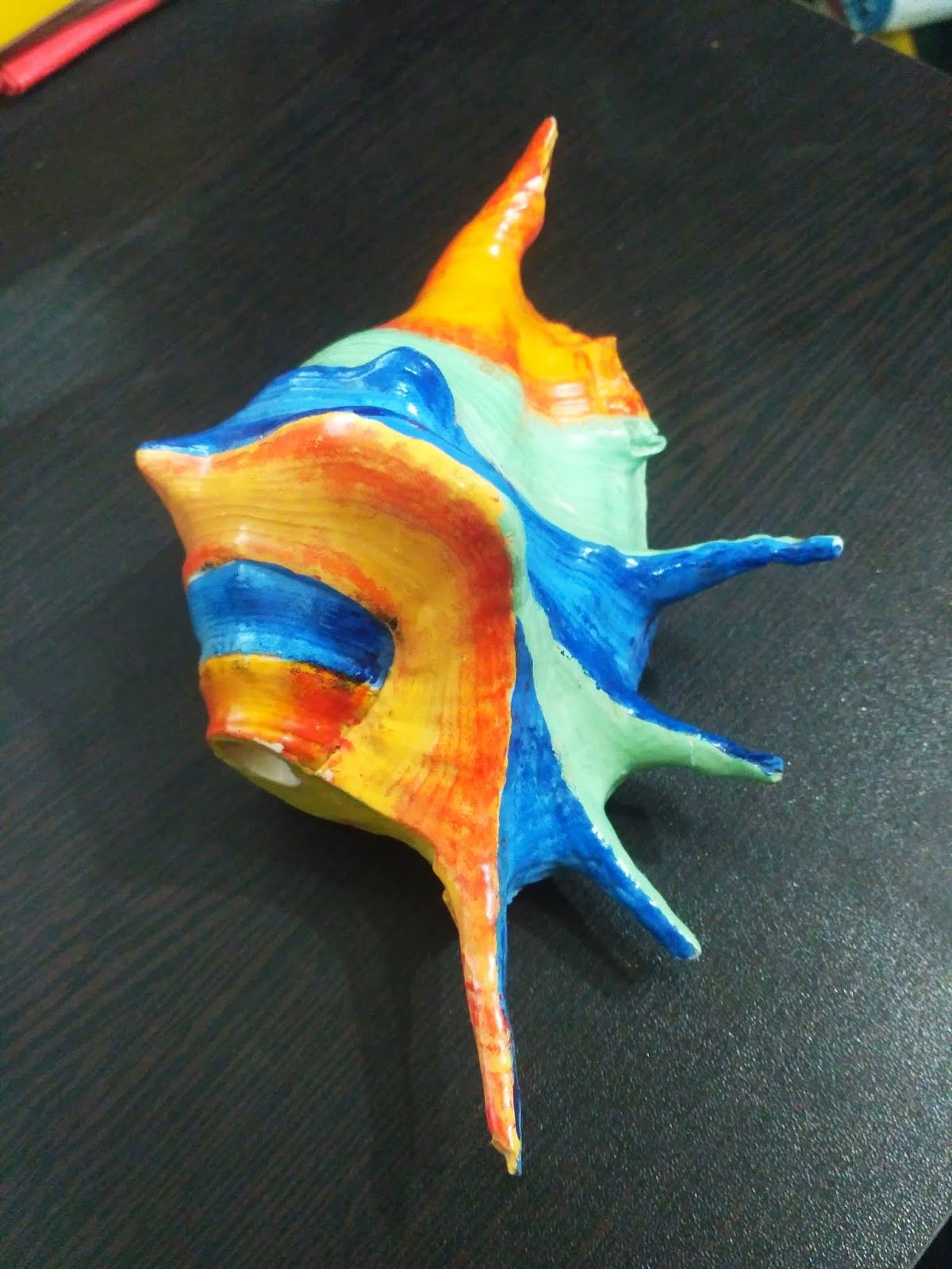painted conch shell