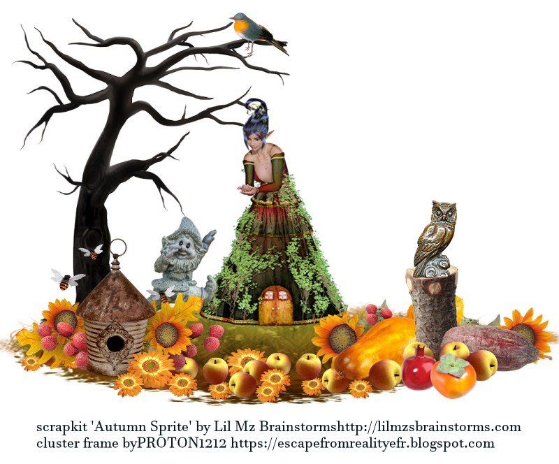 Escape From Reality Blog: FTU 'Autumn Sprite' Cluster Frames LMB