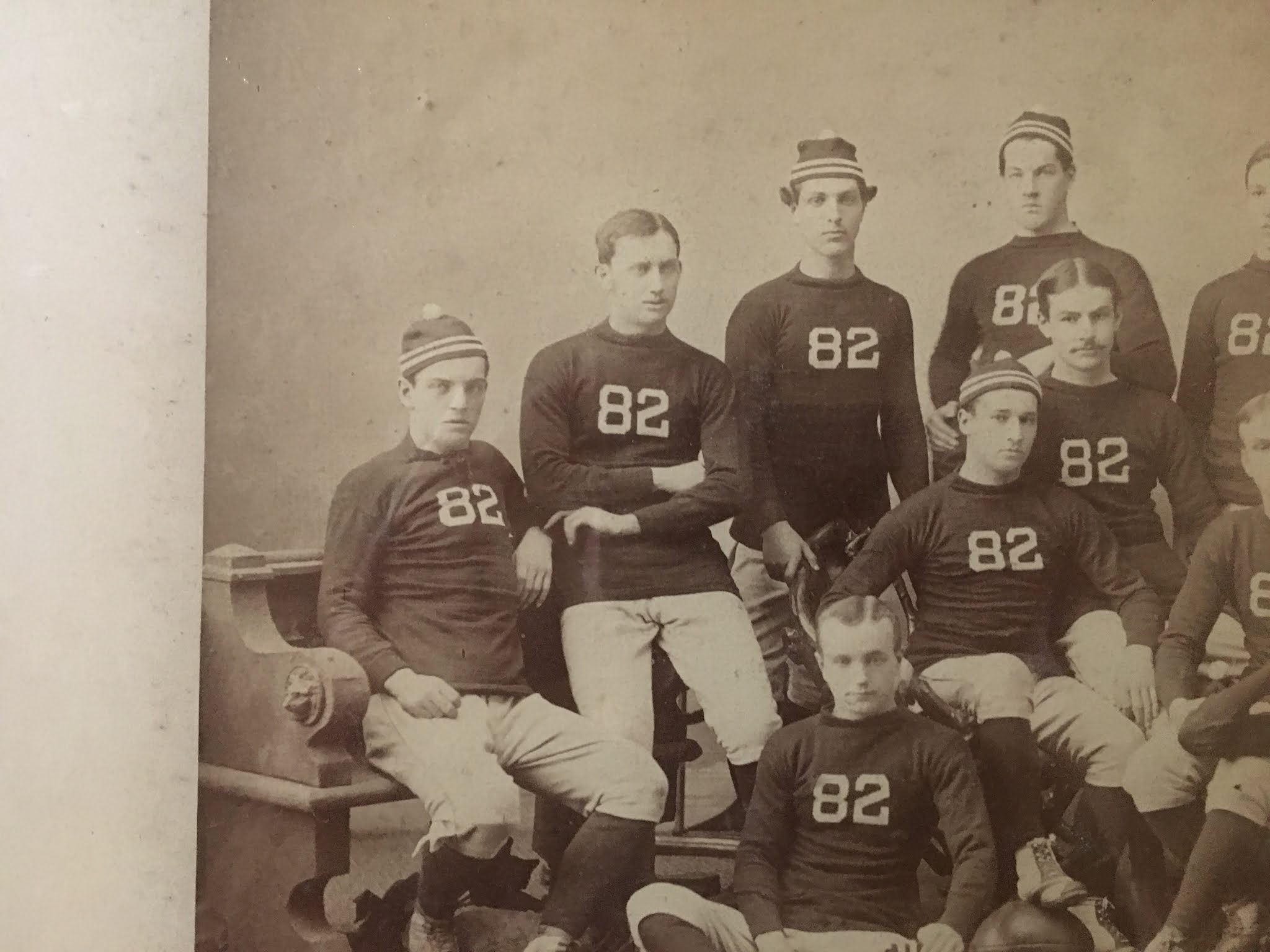 Old Football Stuff: Imperial 1878 Harvard football freshman Notman Cabinet