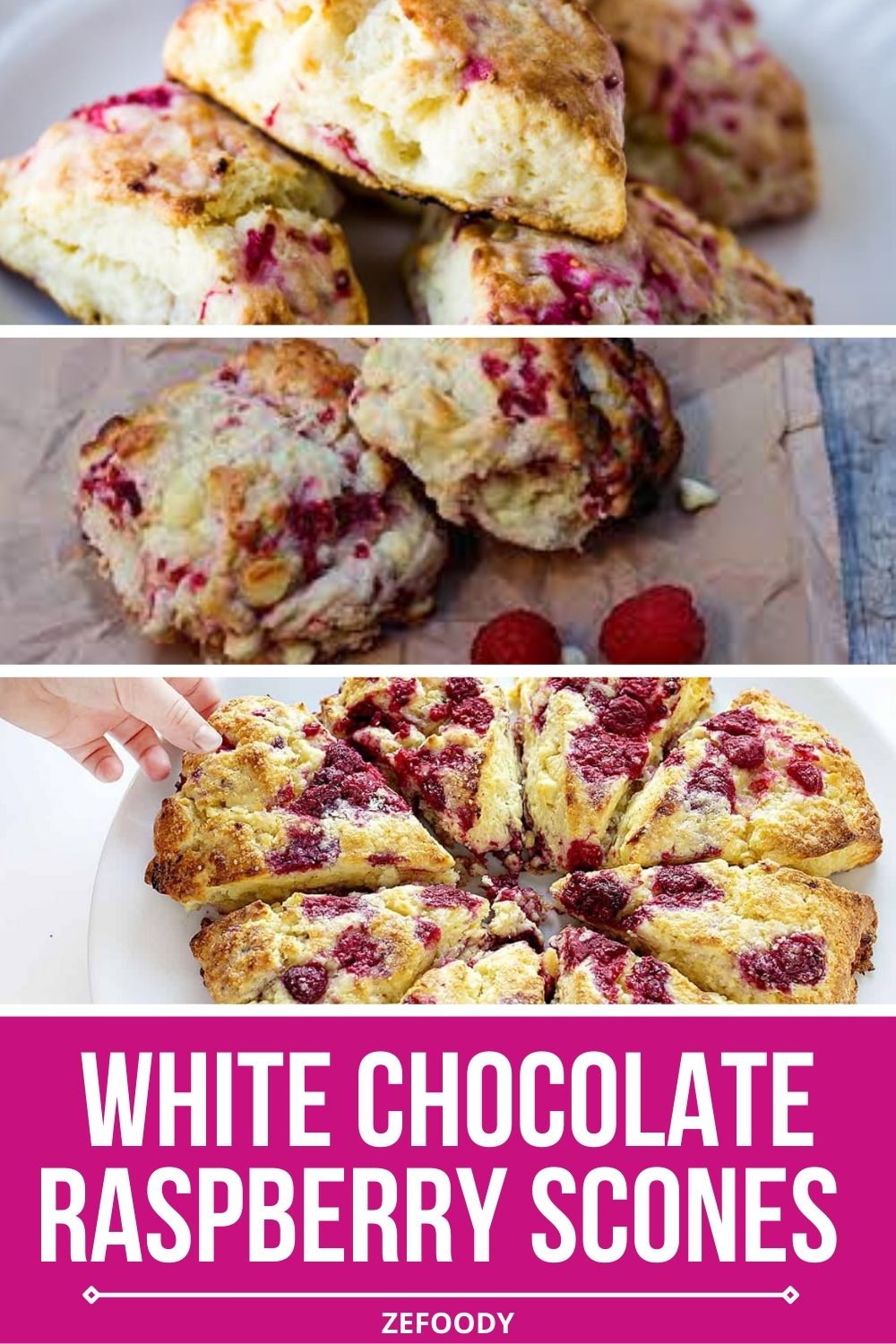Easy White Chocolate Raspberry Scones recipe