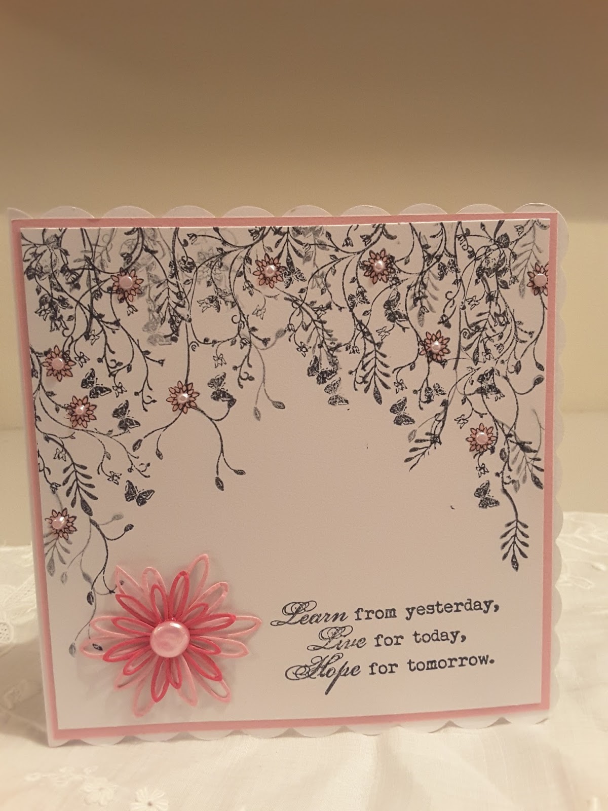 Focus on Papercraft: card with inspirational sentiment inspired by card ...