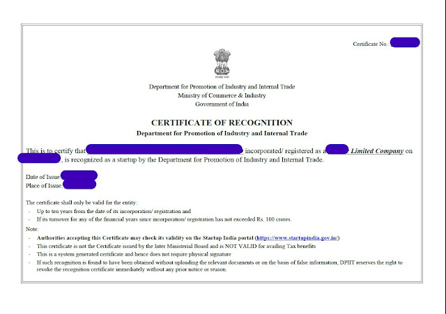 Indian Startup Recognition = 4 Step Process