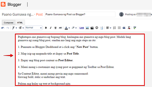 Paano Gumawa ng Blog: Paano Gumawa ng Post sa Blogger?