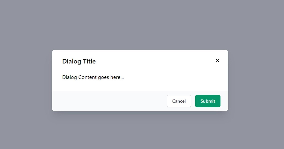 How to create Premium Dialog component using Tailwind CSS and React JS ...