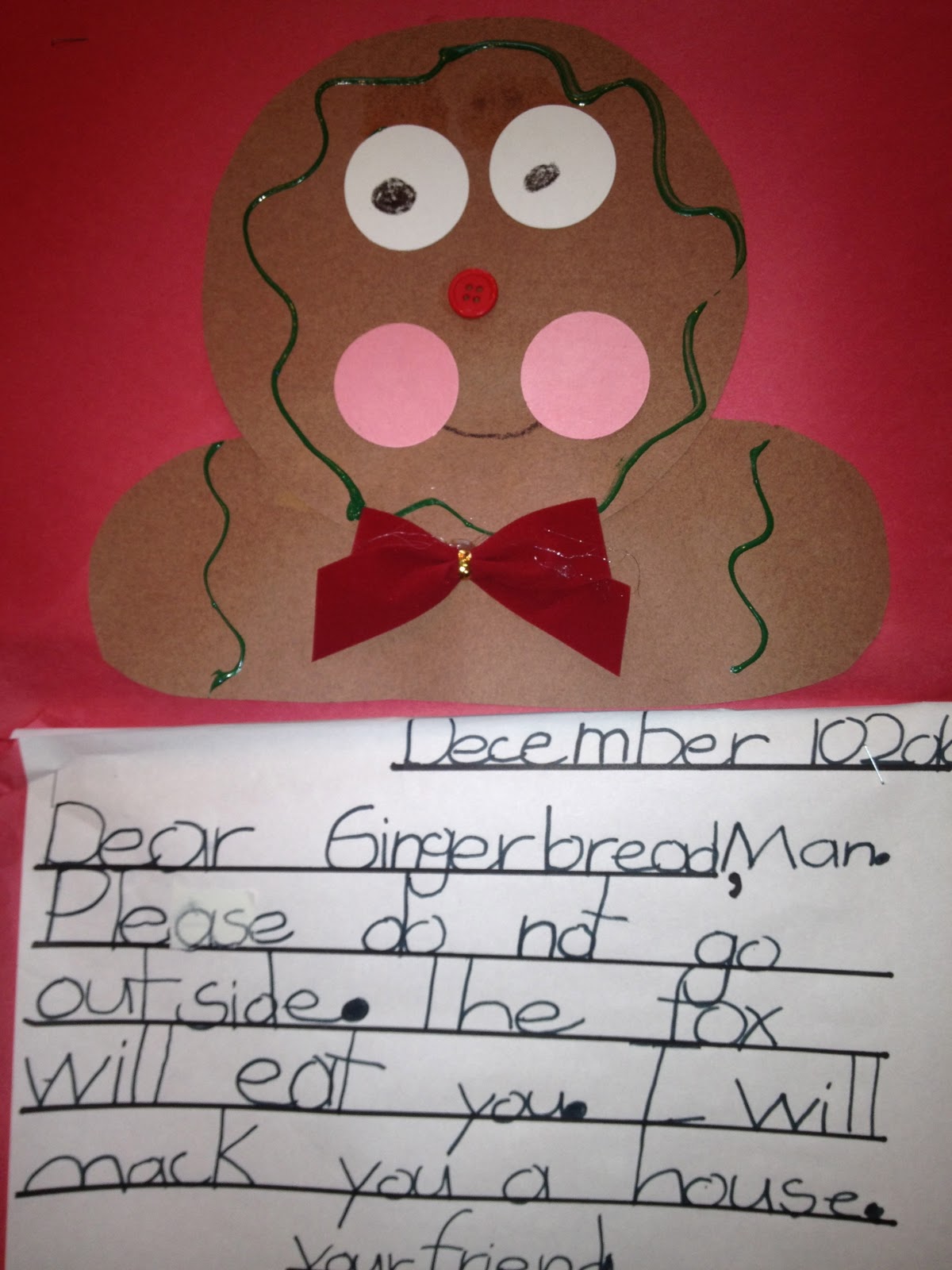 My First Grade Backpack Letters To The Gingerbread Man My First Grade Backpack Letters To The Gingerbread Man