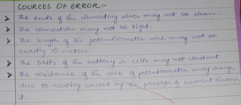 POTENTIOMETER EXPERIMENT PHYSICS XII KARACHI BOARD