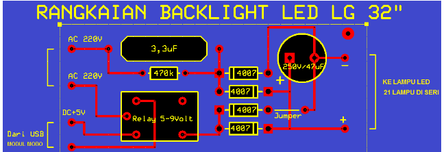 4 Rangkaian Backlight TV LED Sebagai Tester 4 Rangkaian Backlight TV LED Sebagai Tester