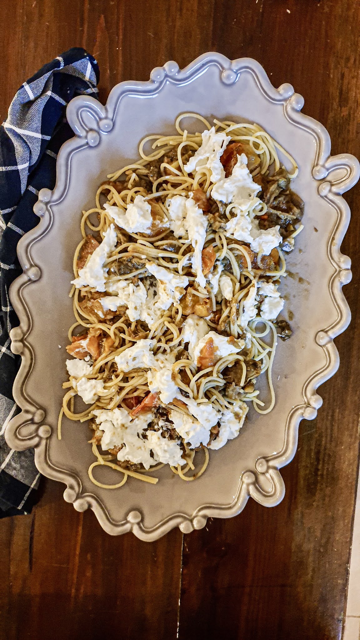 As Minhas Receitas Esparguete Com Molho De Beringela Assada E Tomate