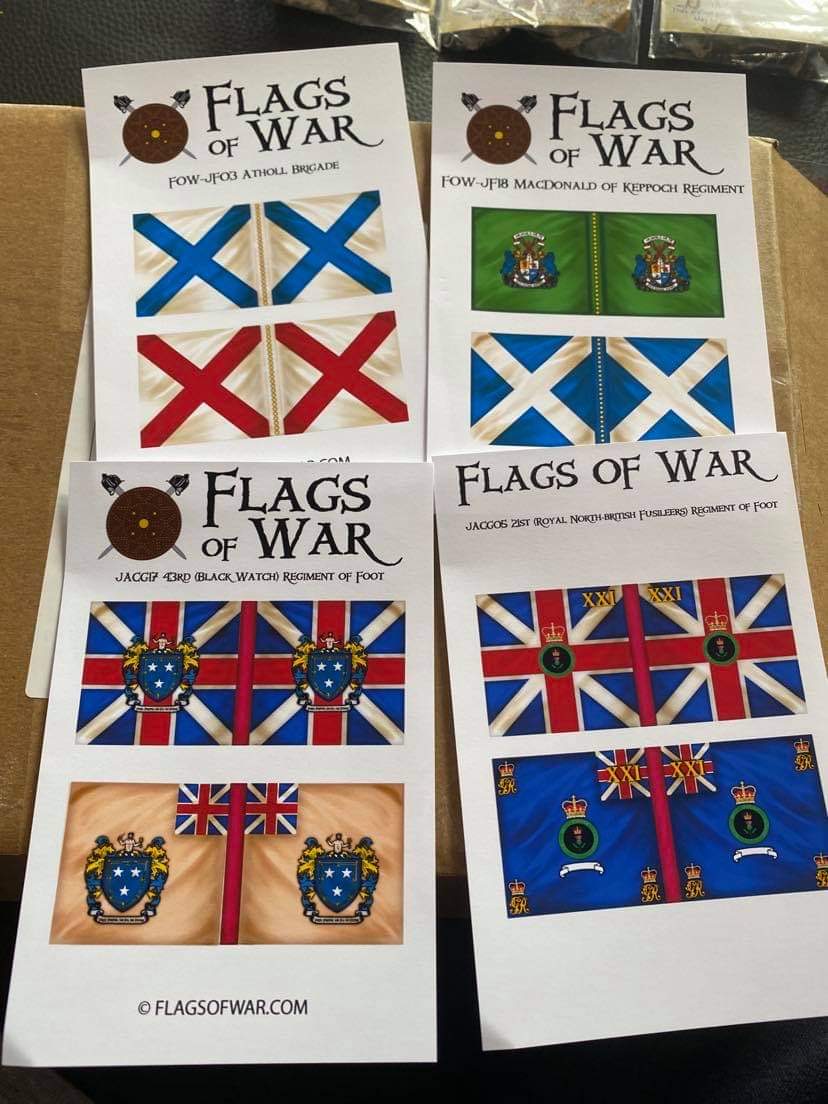 wargames and walking: Flags of War Jacobite Rebellion third Kickstarter