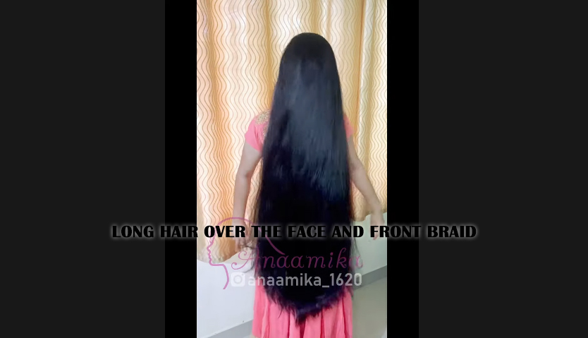 Long Hair Over The Face And Front Braid Long Hair Over Face