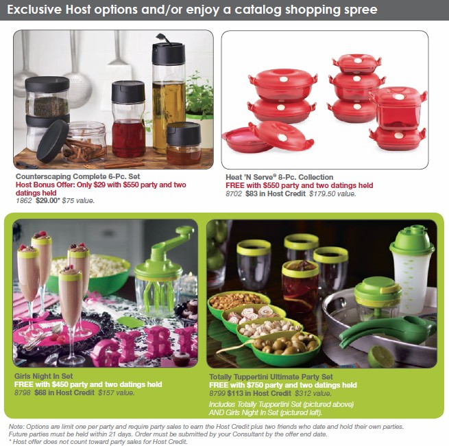 Shonnie's Totally Fun With Tupperware Blog: October Host Specials