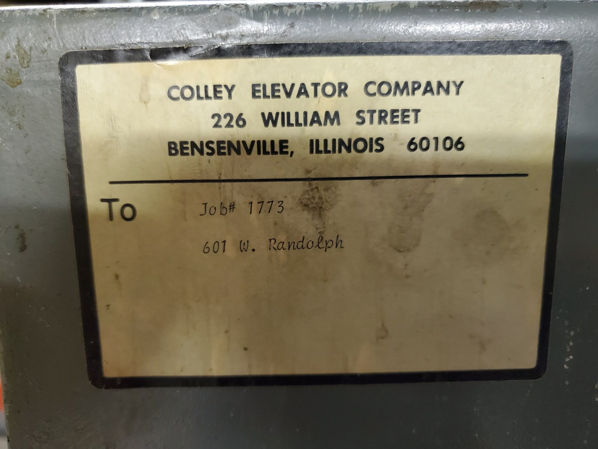 Chicago Elevator Maintenance - Colley Elevator: April 2021