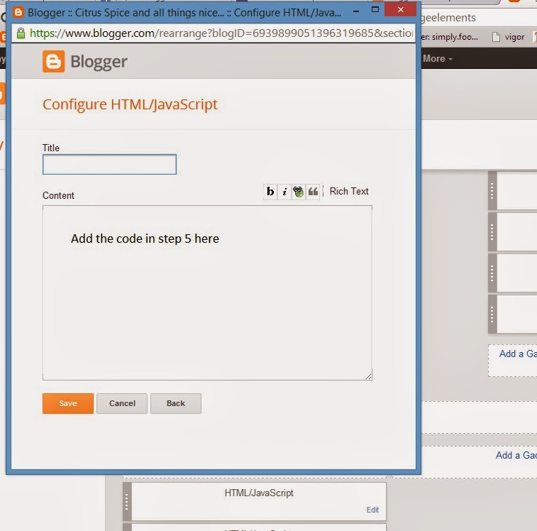 How to add a cookie policy widget to Blogger Blog - Citrusspice and Travels