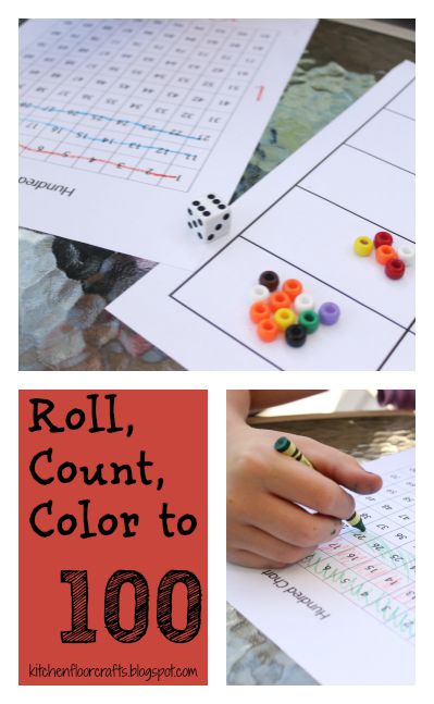 Kitchen Floor Crafts: Roll, Count, Color to 100