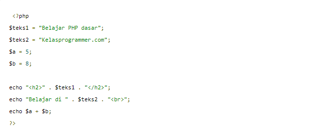 Mengenal sintaks echo dan print pada PHP