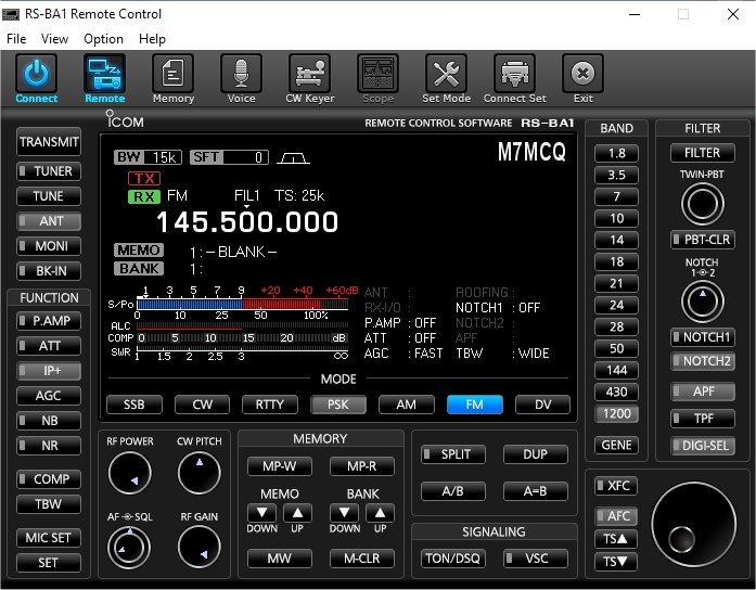 M7MCQ HAM RADIO BLOG: ICOM CONTROL SOFTWARE