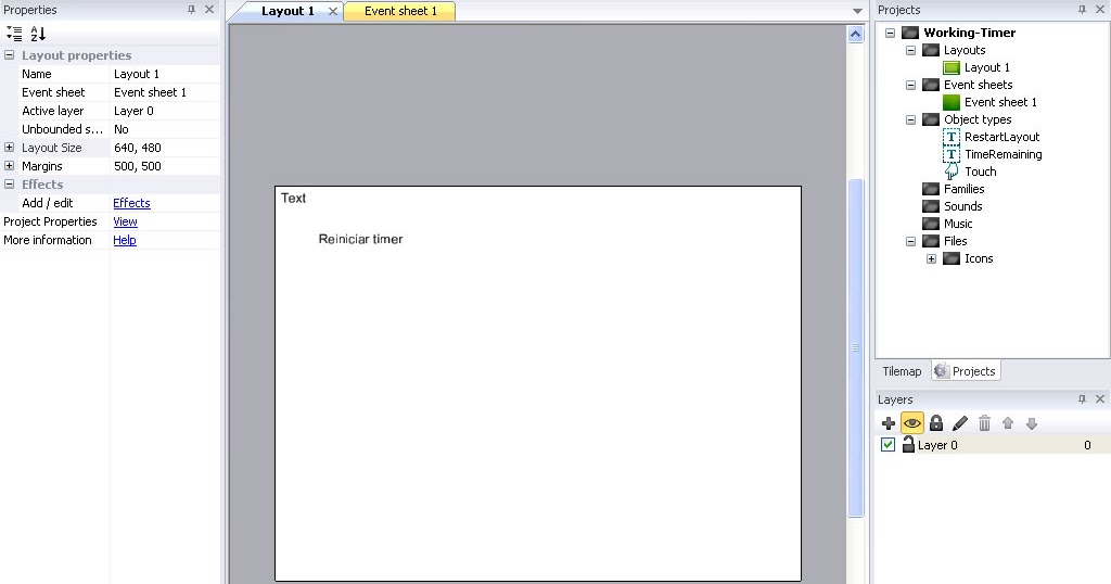 Construct 2 Tutoriais: Criando um timer no construct 2 + CAPX