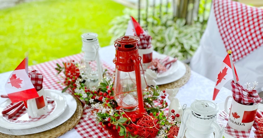 Dining Delight: Canada Day Tablescape for Backyard BBQ
