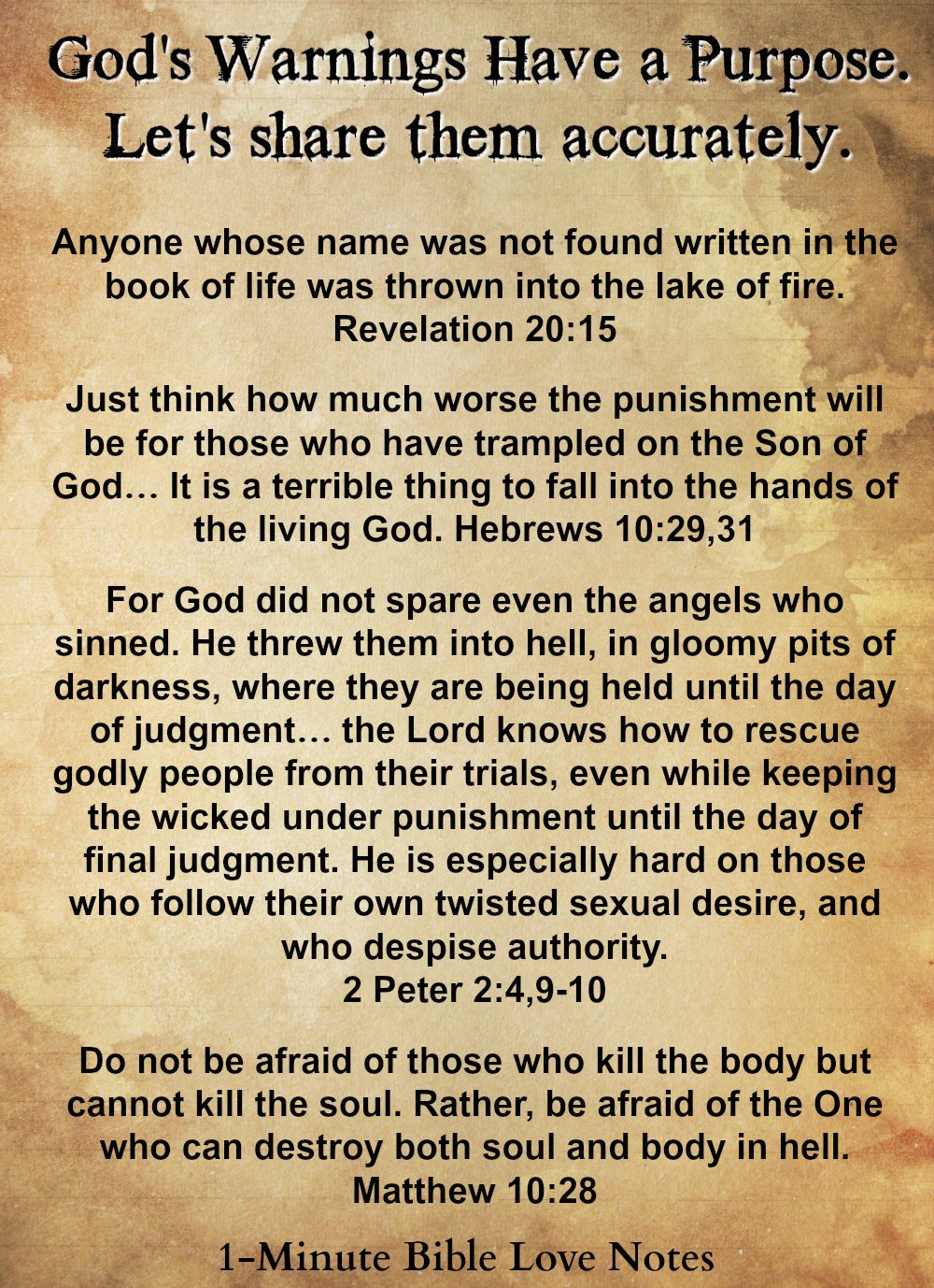 1-Minute Bible Love Notes: Scripture Debunks This Popular Quote About Hell