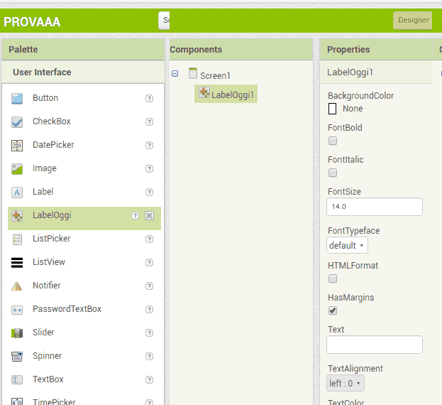 Creare nuovo componente (Mit App Inventor 2) | Oggi è un altro post