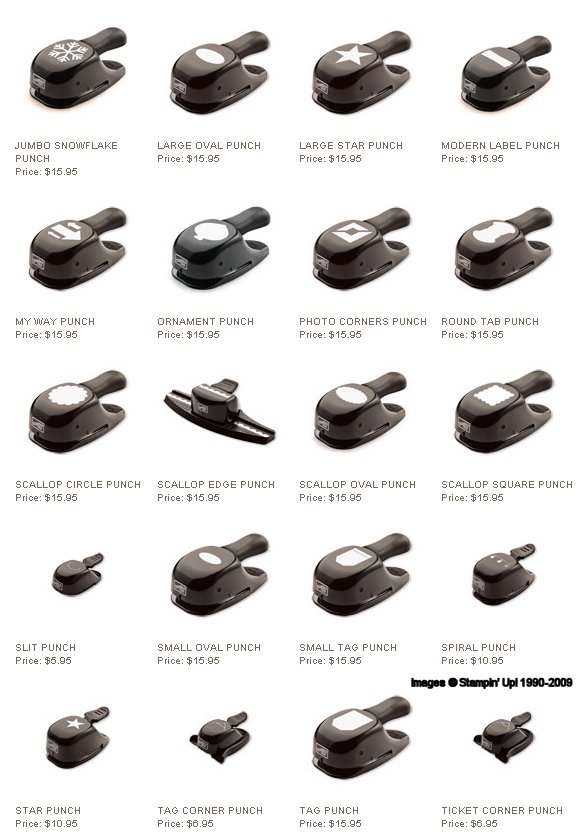 Stampin Up Punches and Matching Stamp Sets