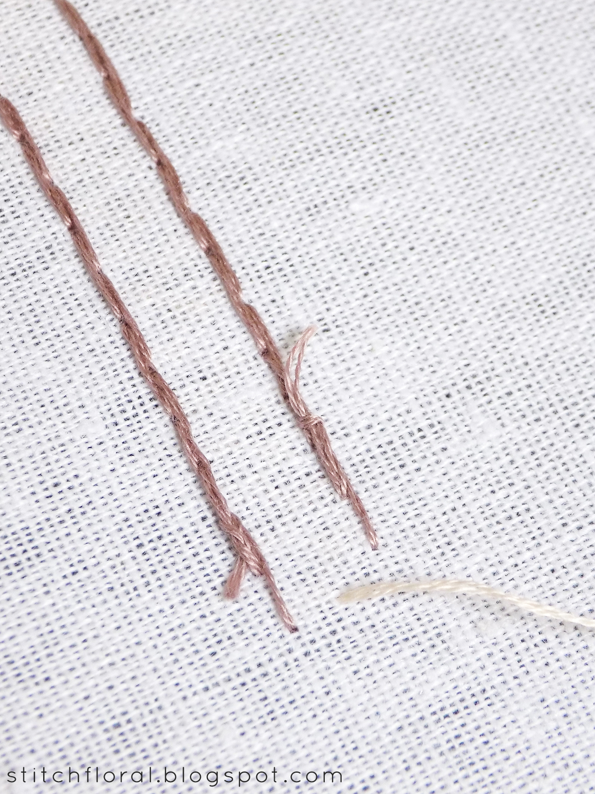 How to work interlaced back stitch - Stitch Floral