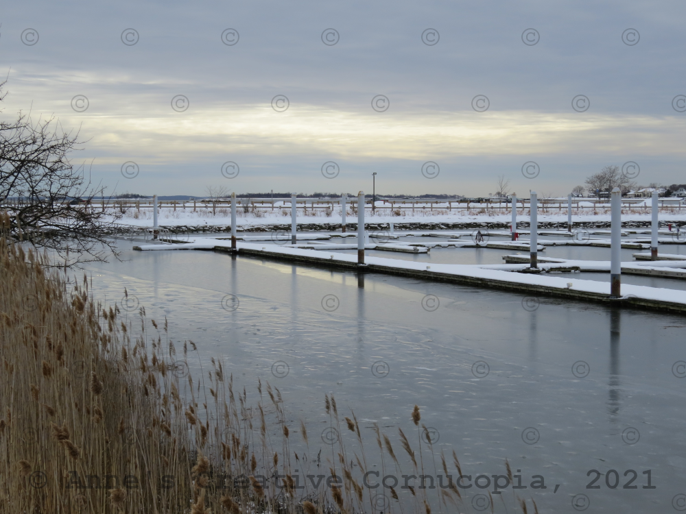 Anne's Creative Cornucopia: Snow Covered Docks / Stormy Sky / Ice ...