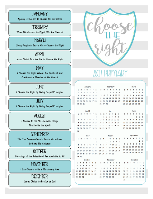 LDS Primary 2017 Binder and Class Printables - Naturally Creative Mama