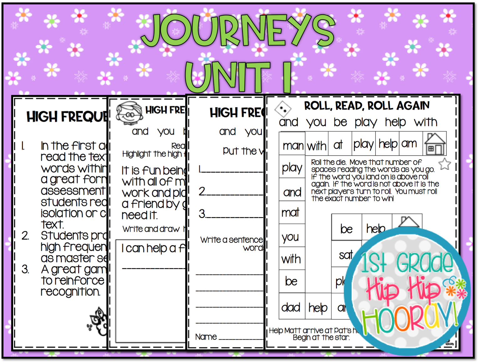 1st Grade Hip Hip Hooray!: Journeys Common Core Unit One